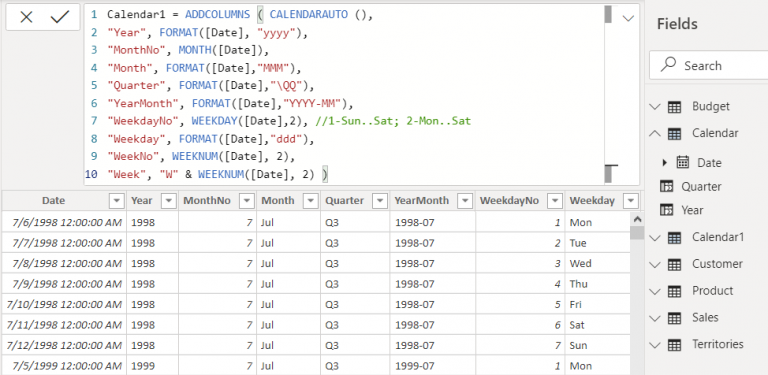 Time Intelligence in Data Modeling Part 2: Dynamic Calendar with DAX in ...